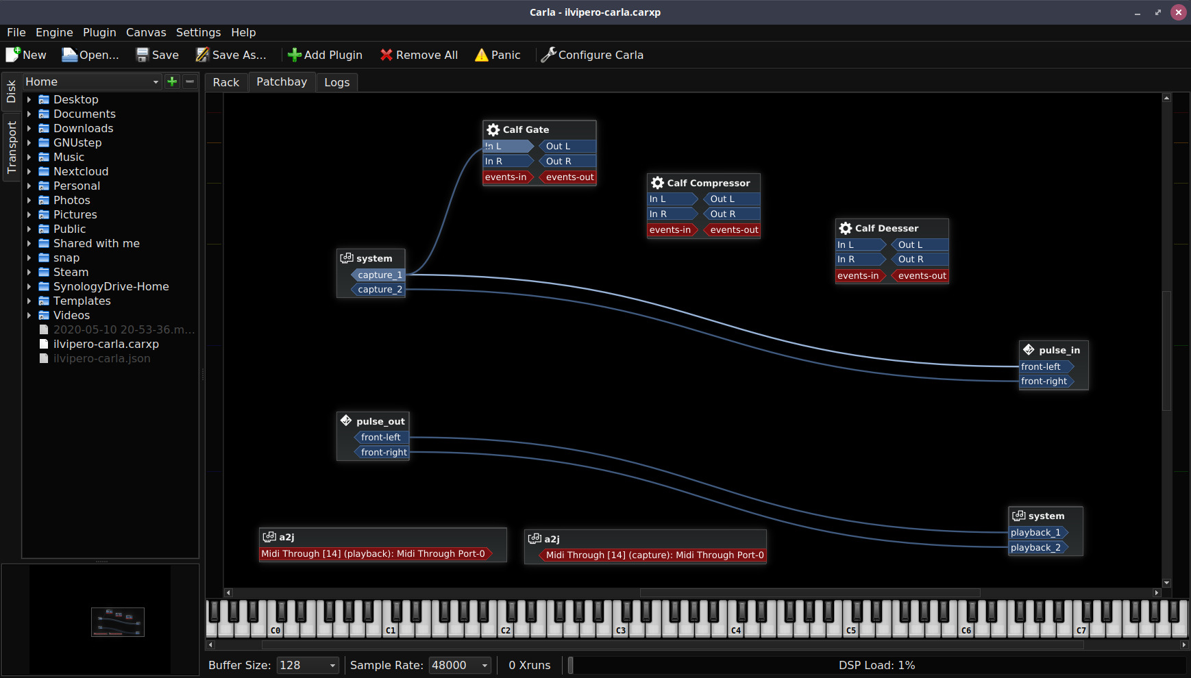 Left Click and drag from “System Capture_2” to “Calf Gate IN R”.